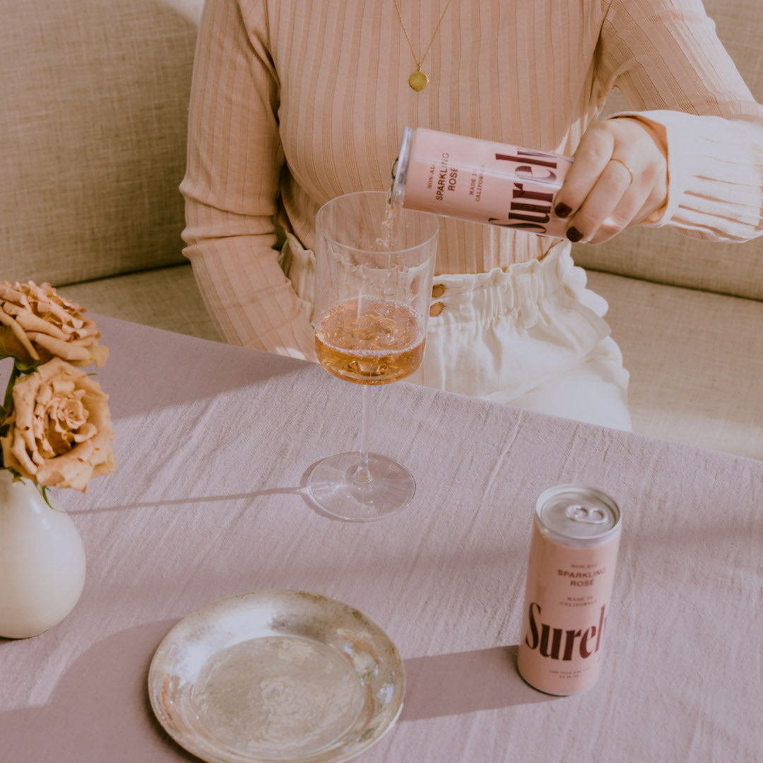 Surely Non-Alcoholic Wine | Sparkling Rosé Can | The Mindful Drinking ...